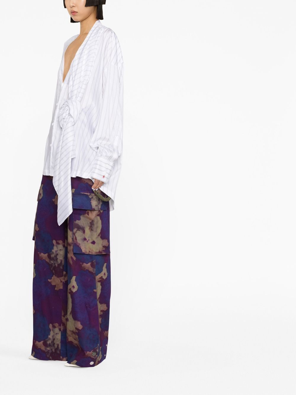 ATTICO The Attico Striped Asymmetric Shirt