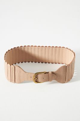 Anthropologie Tabitha Wide Corset Belt Women\'s Size M Brown Leather Stretch Anthropologie Tabitha Corset Wide Belt Leather Stretching  main image 2