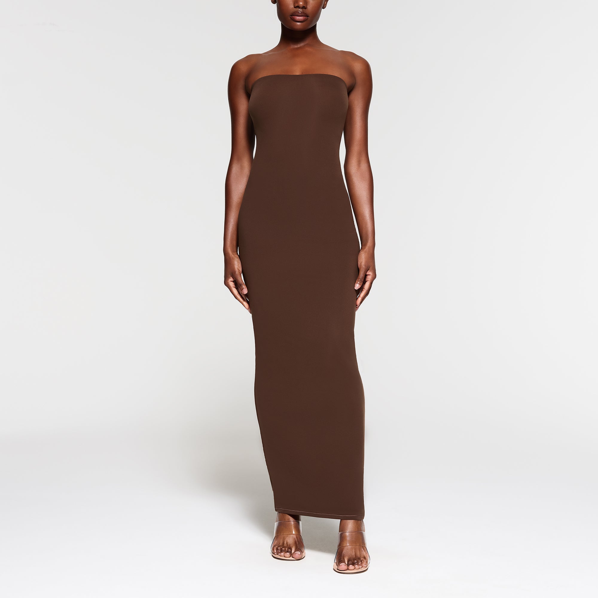 Skims Fits Everybody Tube Maxi Dress - Cocoa | Editorialist