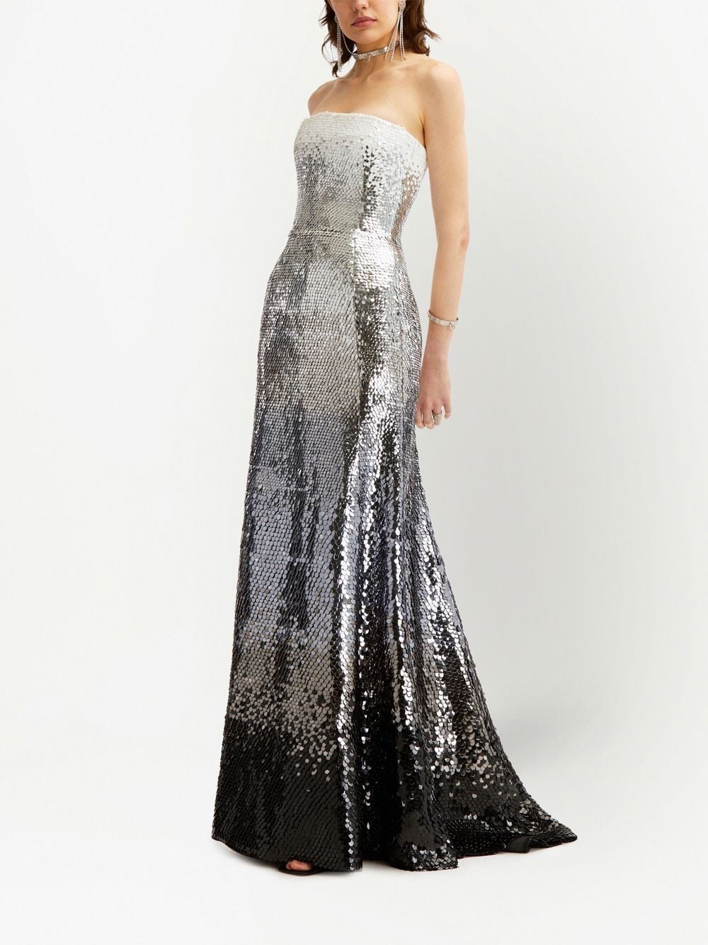 oscar de la renta silver sequin dress Oscar de la Renta Wedding Dress Save 39%