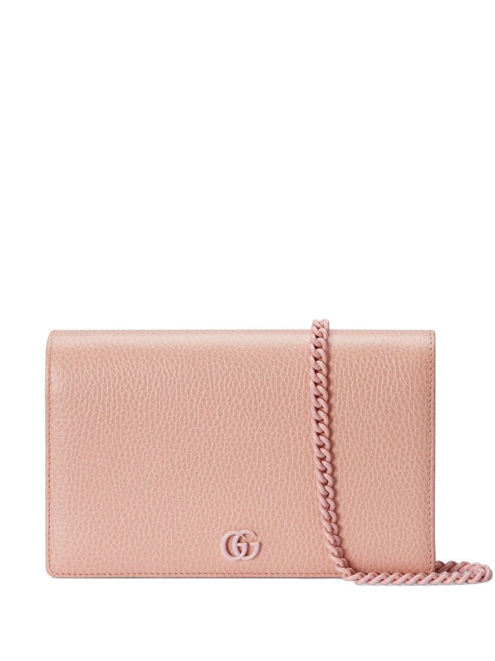 Gucci Gg Marmont Chain Wallet Pink Editorialist