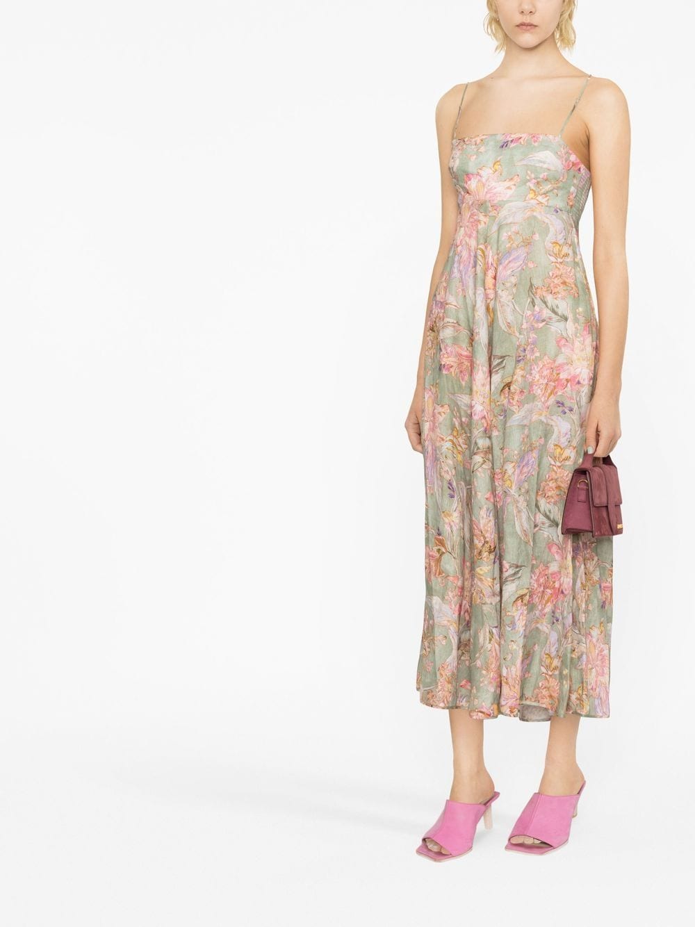 Zimmermann Cira Bandeau Midi Dress In Green - 10% Off | Editorialist