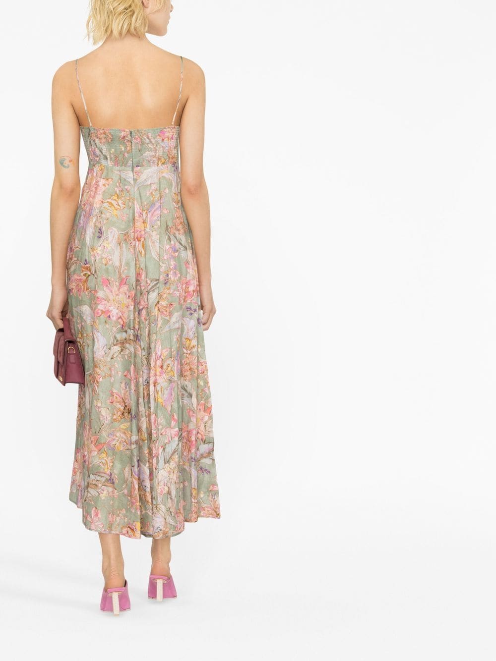 Zimmermann Cira Bandeau Midi Dress In Green - 10% Off | Editorialist