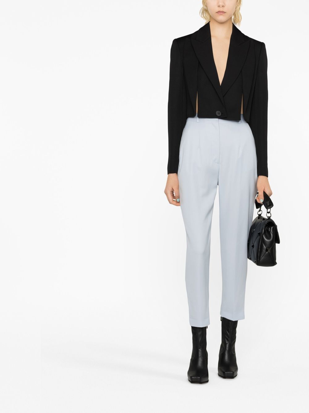 ALEXANDER MCQUEEN Alexander McQueen Cropped Wool Blazer