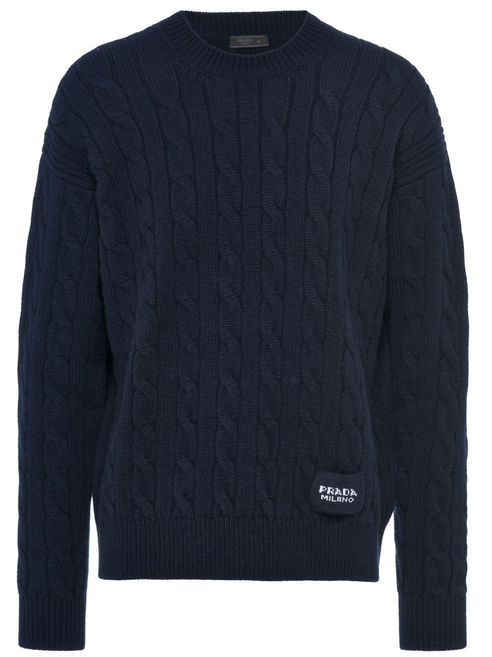 Prada Cable-knit Cashmere Sweater - Blue | Editorialist