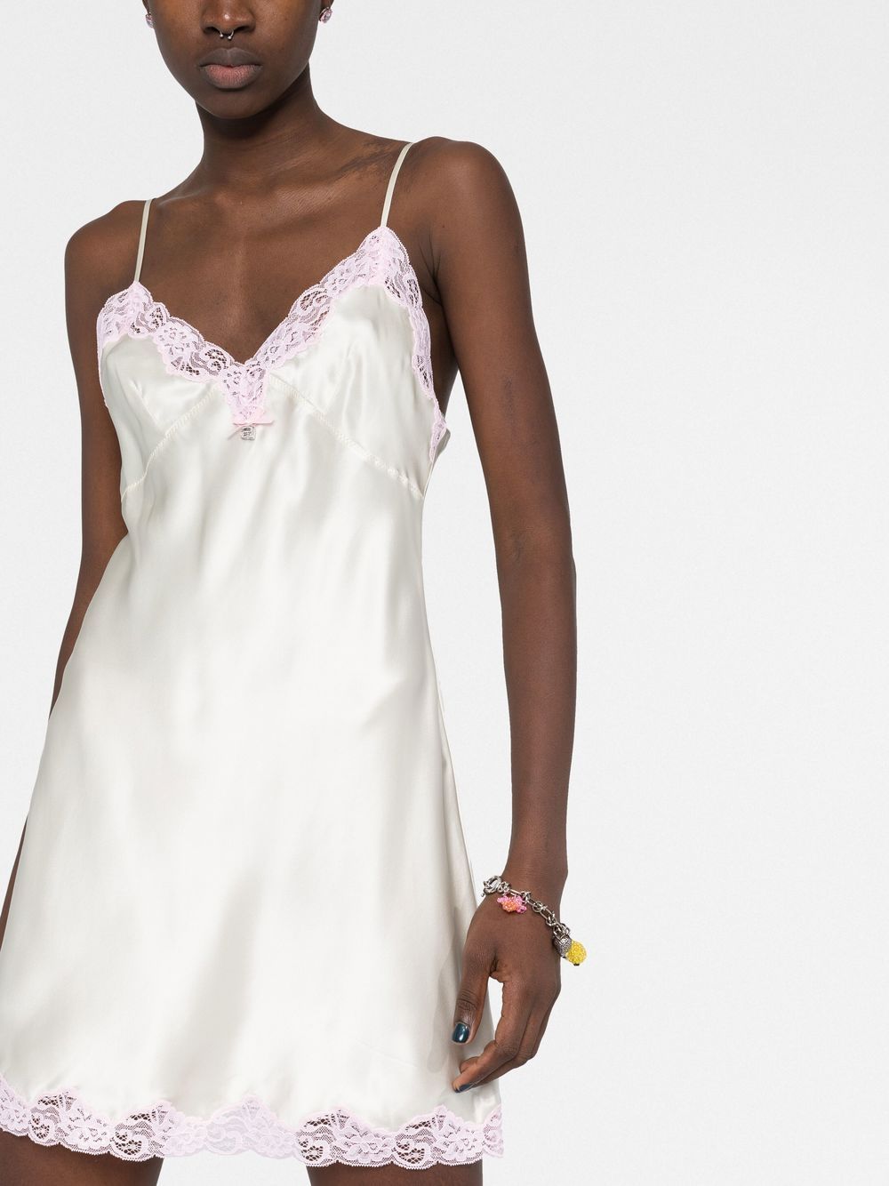 Alexander Wang Lace-Trim Silk Slip Dress In Neutrals - 60% Off |  Editorialist