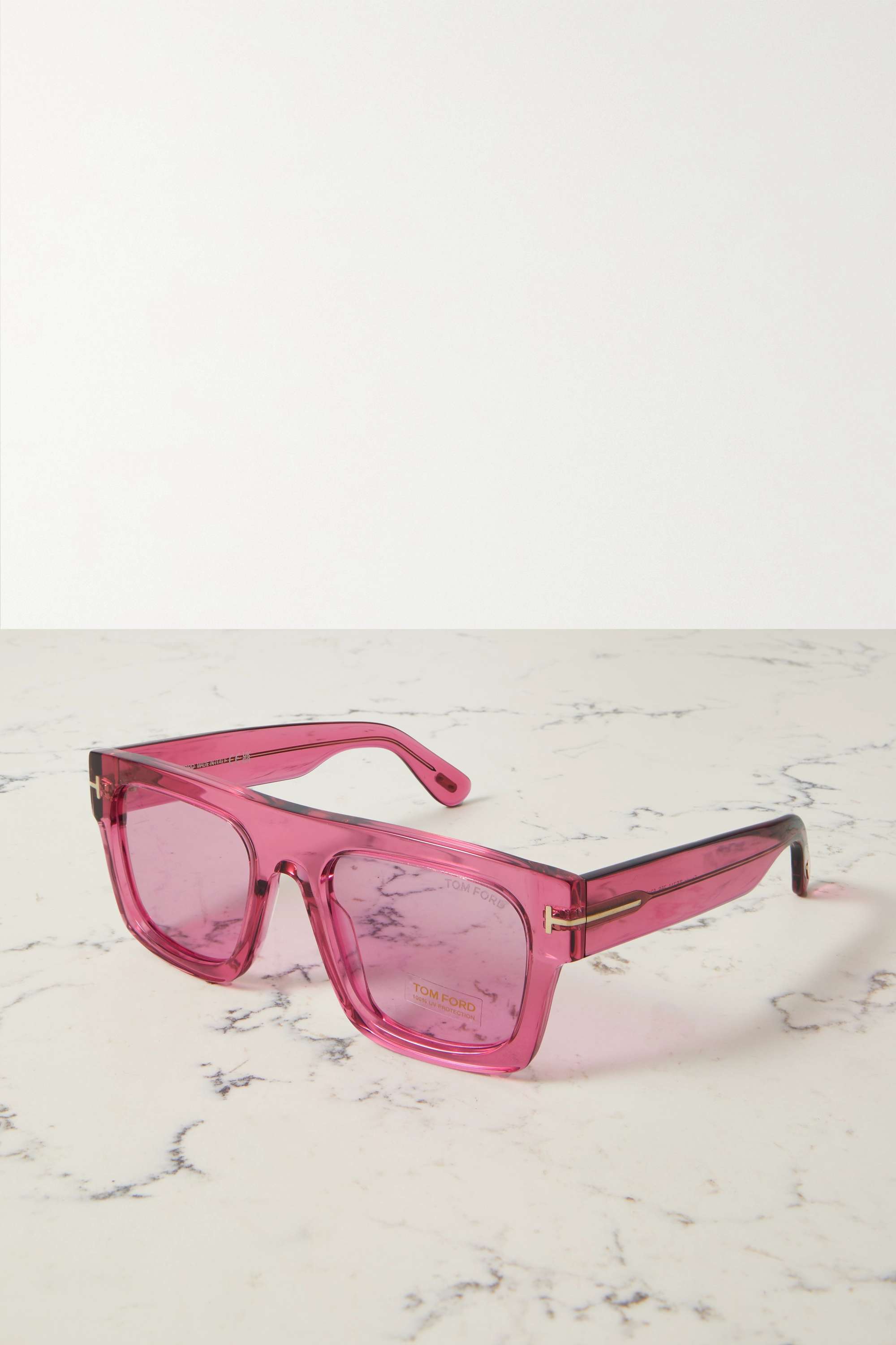 Tom Ford Fausto Square-Frame Acetate Sunglasses - Brown - 42  display picture 3
