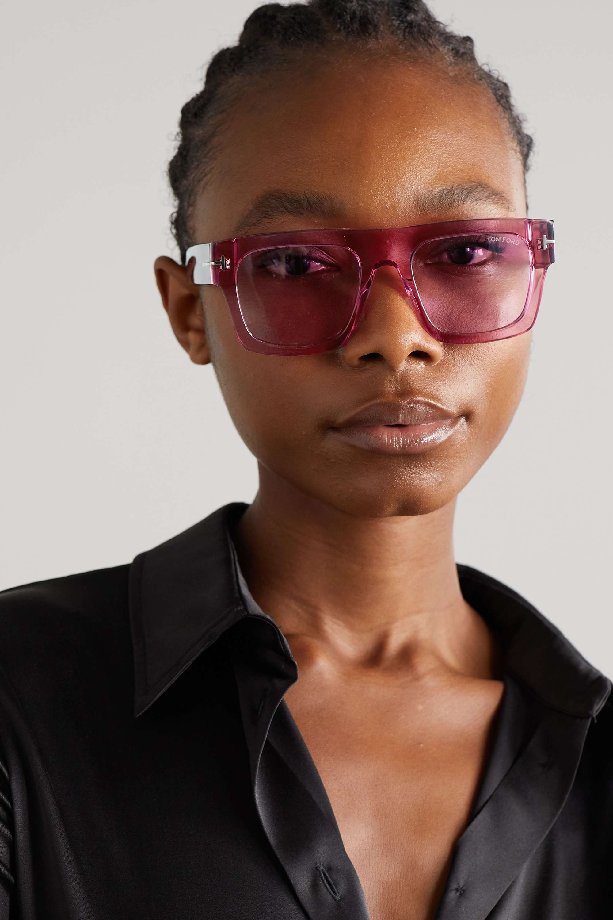 Tom Ford Pink Sunglasses Tom Ford Lucilla FT1063 Sunglasses 72Z Shiny Pink - eye-oo.com main image 4