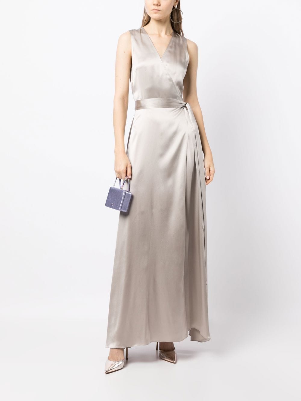 VOZ VOZ Frontward Wrap Maxi Dress