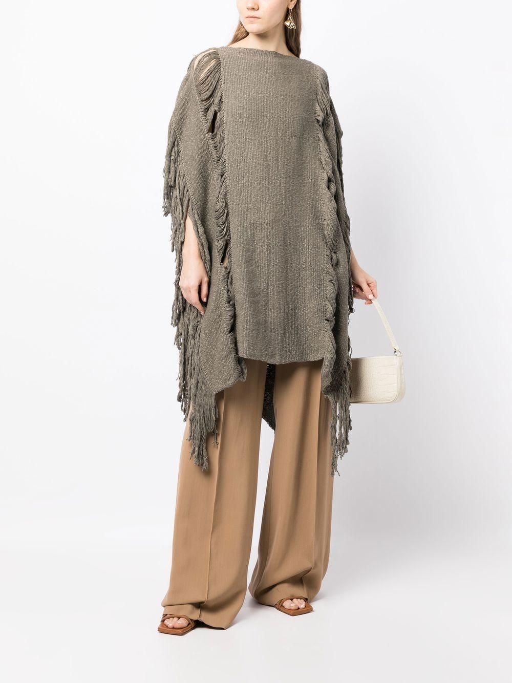 VOZ VOZ Lace Fringe-Detail Tunic