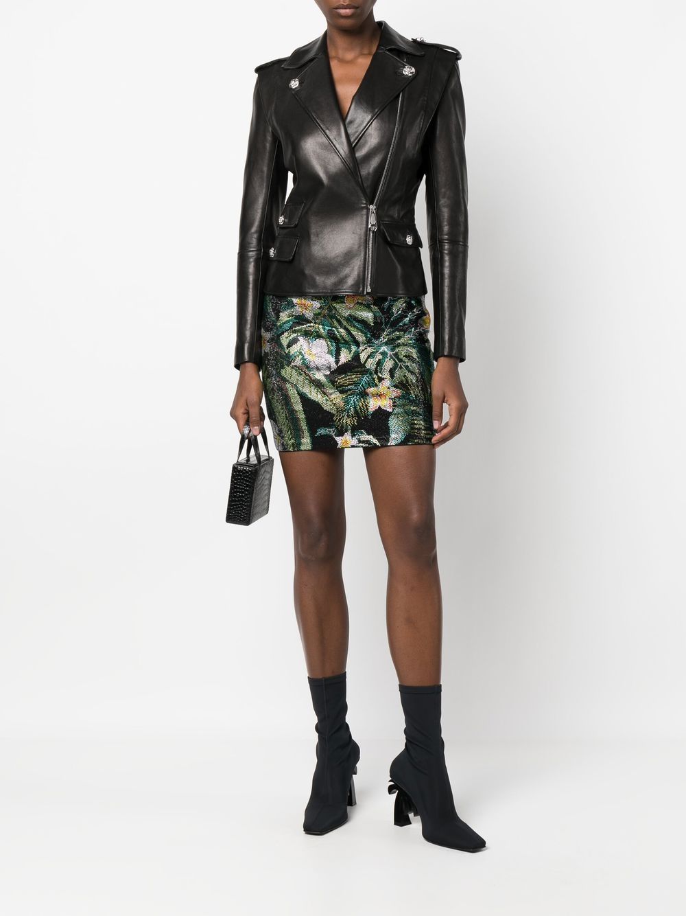 PHILIPP PLEIN Philipp Plein Crystal-Embellished Mini Skirt
