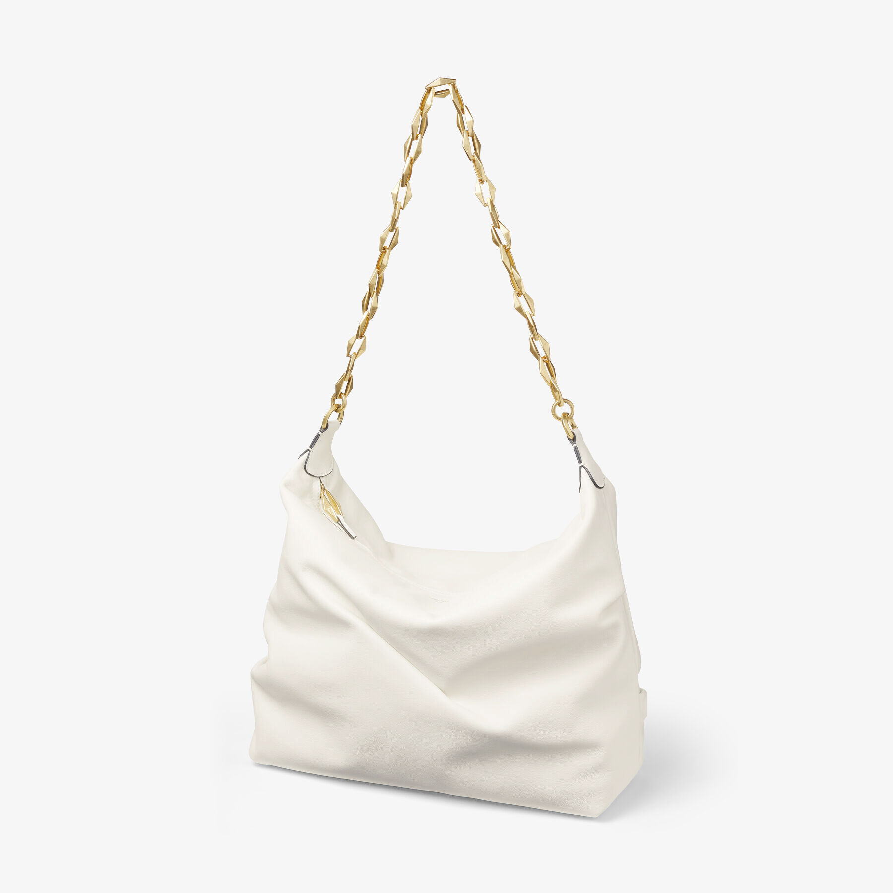 Jimmy Choo Diamond Soft Hobo Small - Latte/Gold | Editorialist