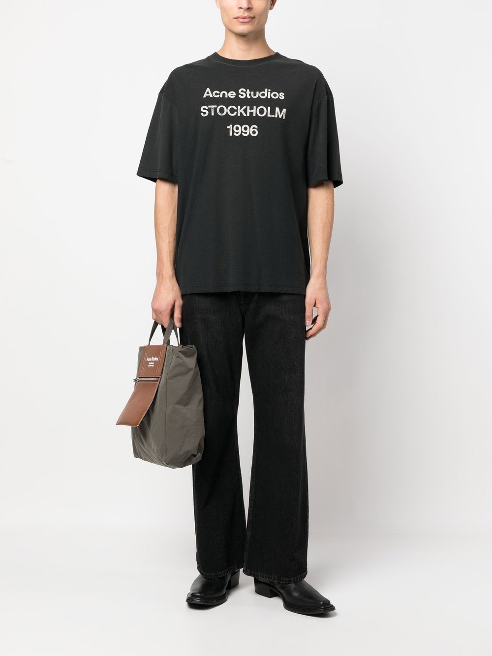 Acne Studios Stockholm 1996-Print T-Shirt - Black | Editorialist Acne Studios Stockholm 1996-Print T-Shirt - Black | Editorialist