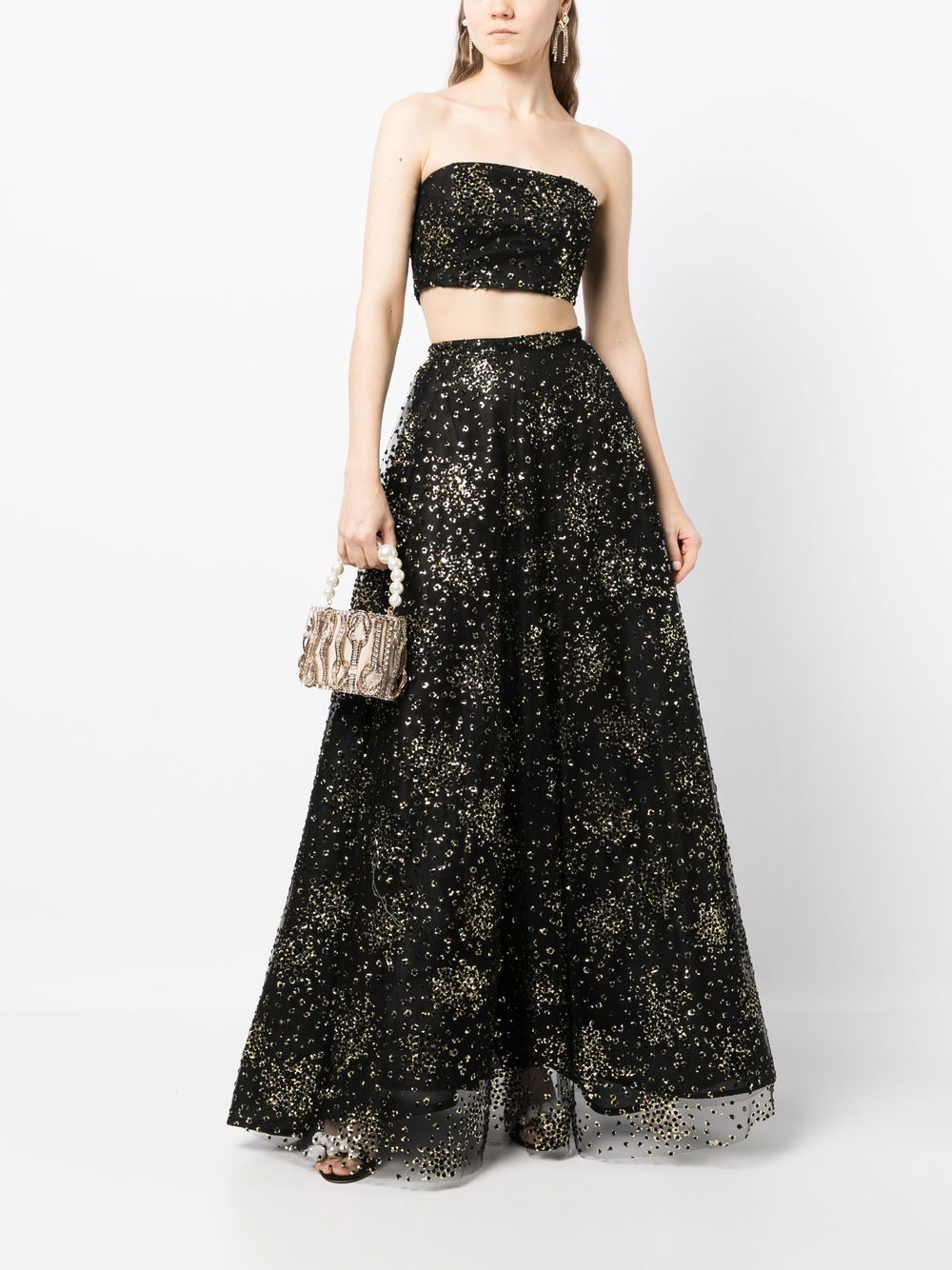BAMBAH Bambah Sequin-Embellished Maxi Skirt