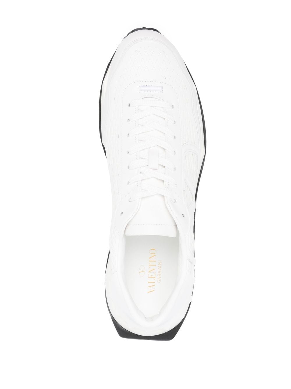 Valentino Men\'s White Embossed Sneakers Low-top Calfskin Vl7n Sneaker With Bands for Man in White  main image 4