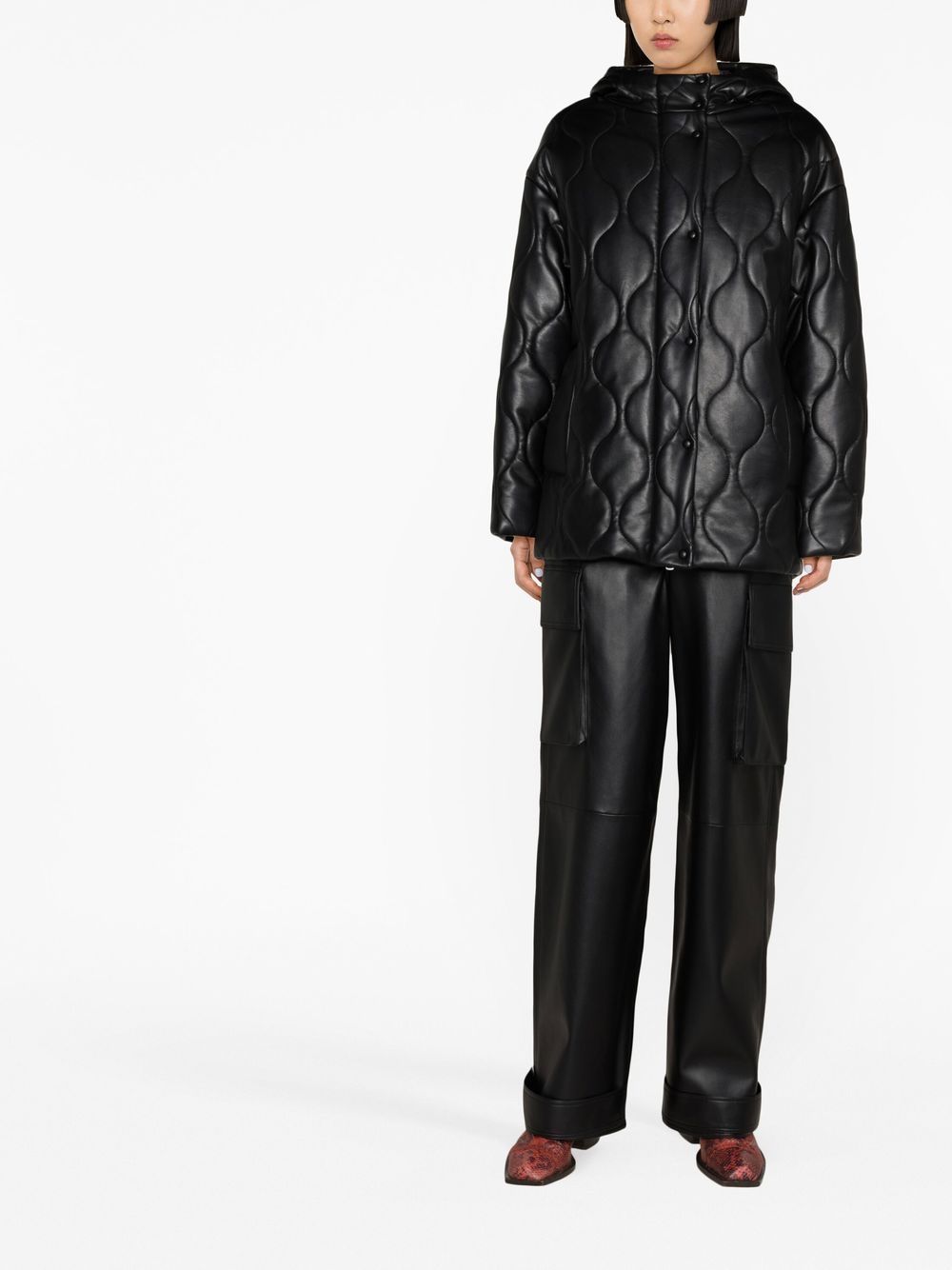 STAND STUDIO STAND STUDIO Everlee Quilted Faux-Leather Jacket