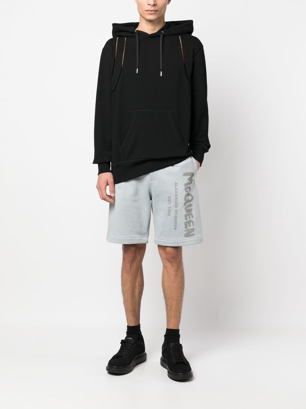 ALEXANDER MCQUEEN Alexander McQueen Graffiti-Print Track Shorts