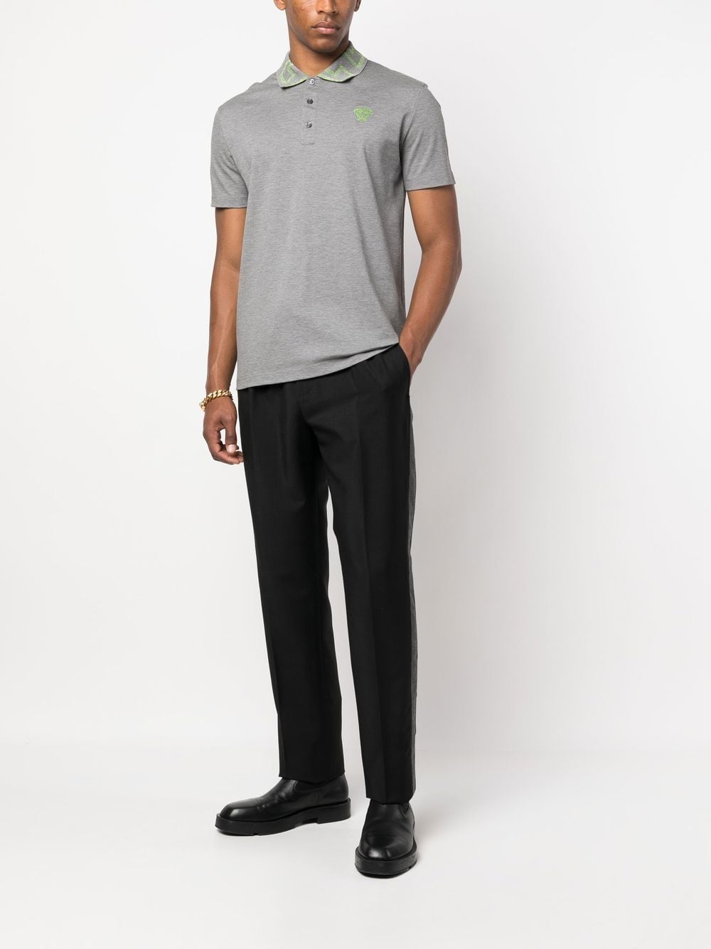 VERSACE Versace Side-Stripe Straight-Leg Trousers