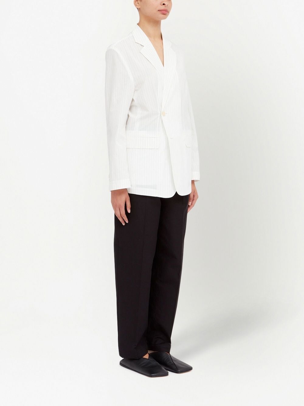 MAISON MARGIELA MM6 Maison Margiela Pinstriped Single-Breasted Blazer