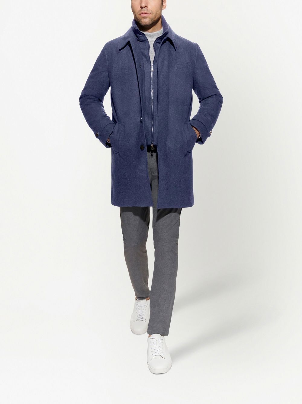NORWEGIAN WOOL Down-Lined Wool Coat