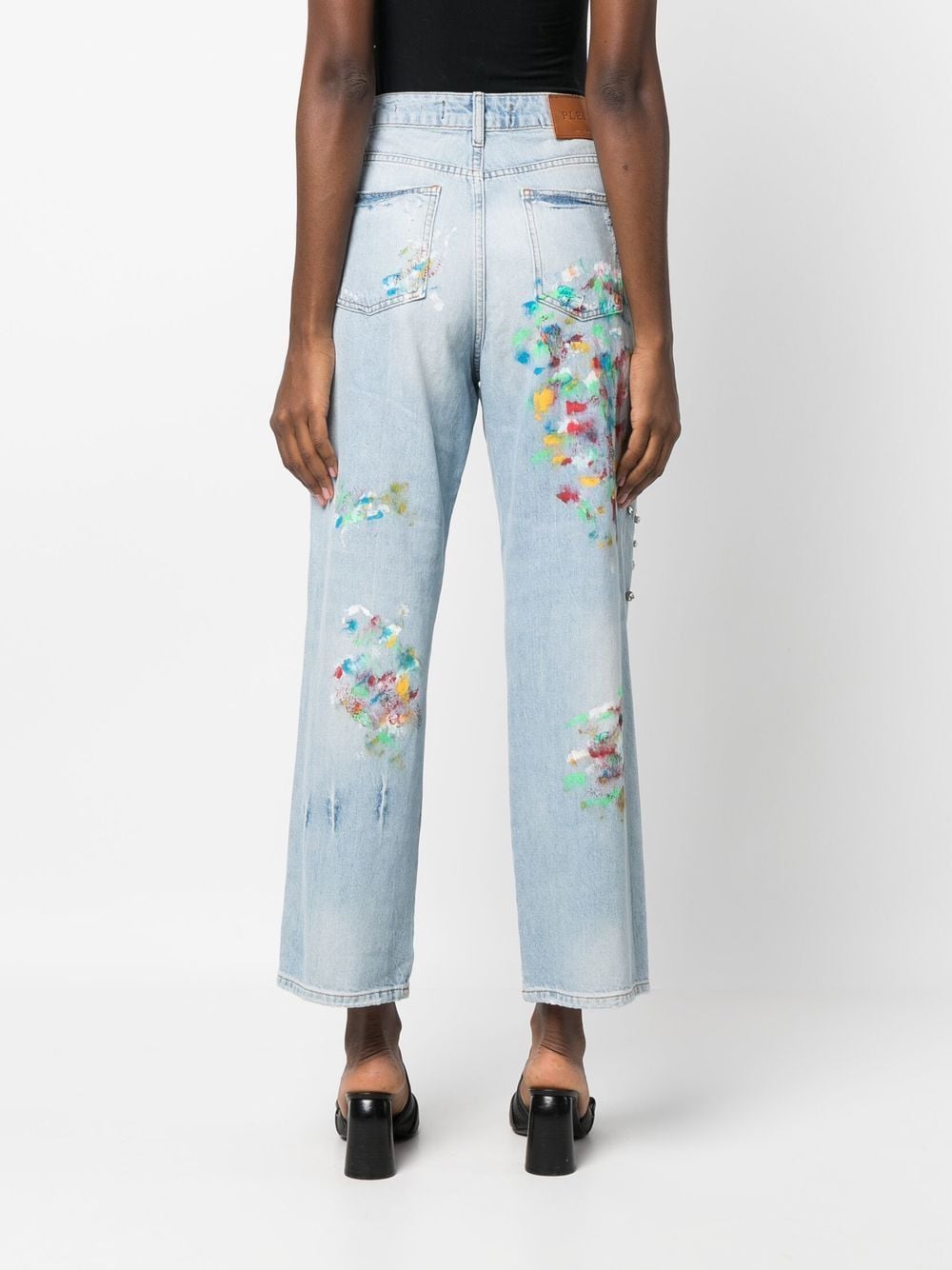 PHILIPP PLEIN Philipp Plein Cropped Rhinestone-Embellished Jeans