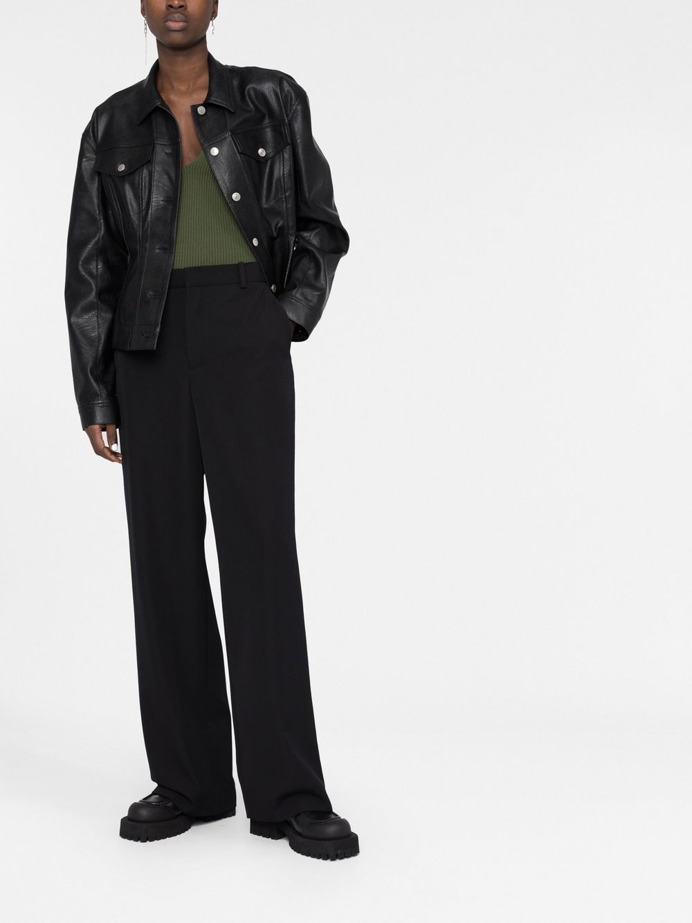 BALMAIN Balmain Mid-Rise Wide-Leg Trousers