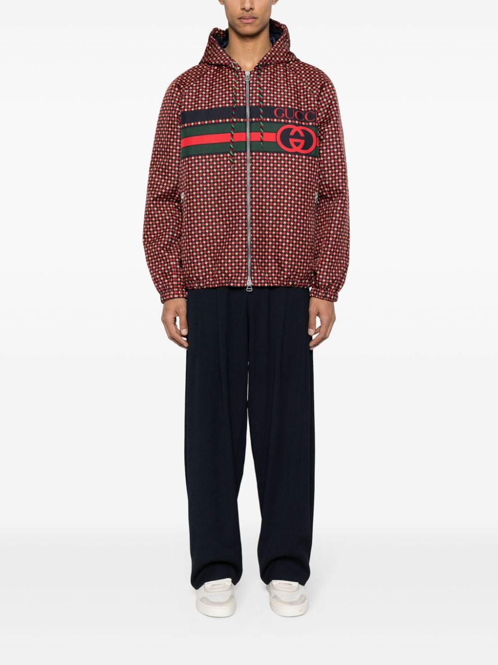 GUCCI Gucci Interlocking GG Hooded Jacket