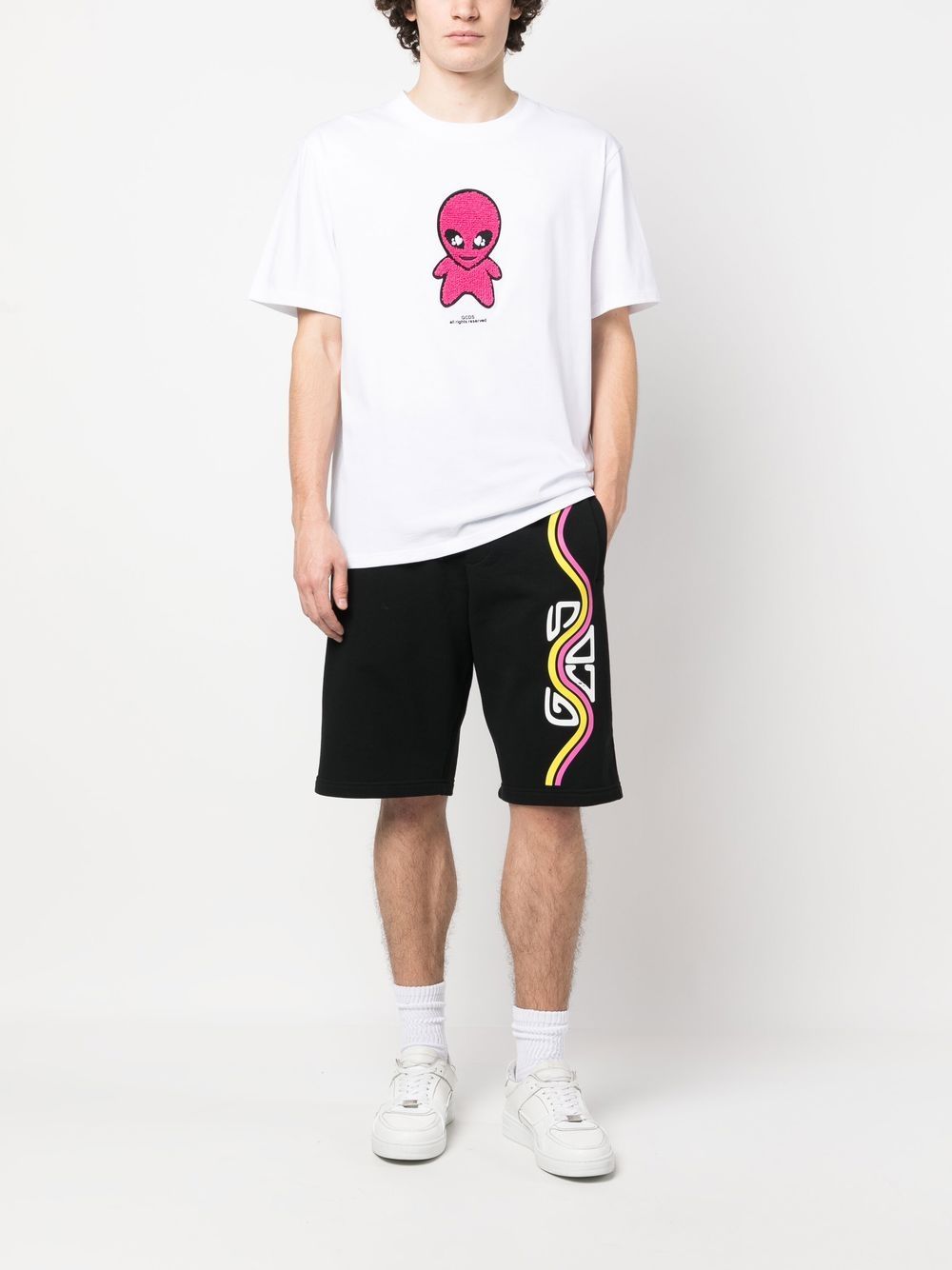 GCDS GCDS Logo-Print Track Shorts