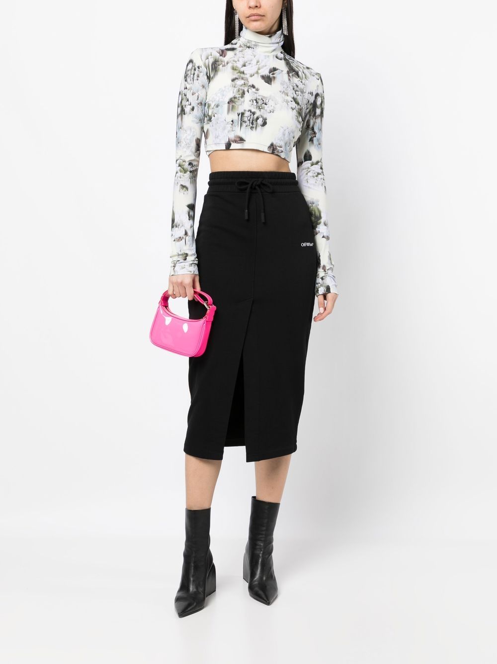 OFF-WHITE Off-White Drawstring Pencil Skirt