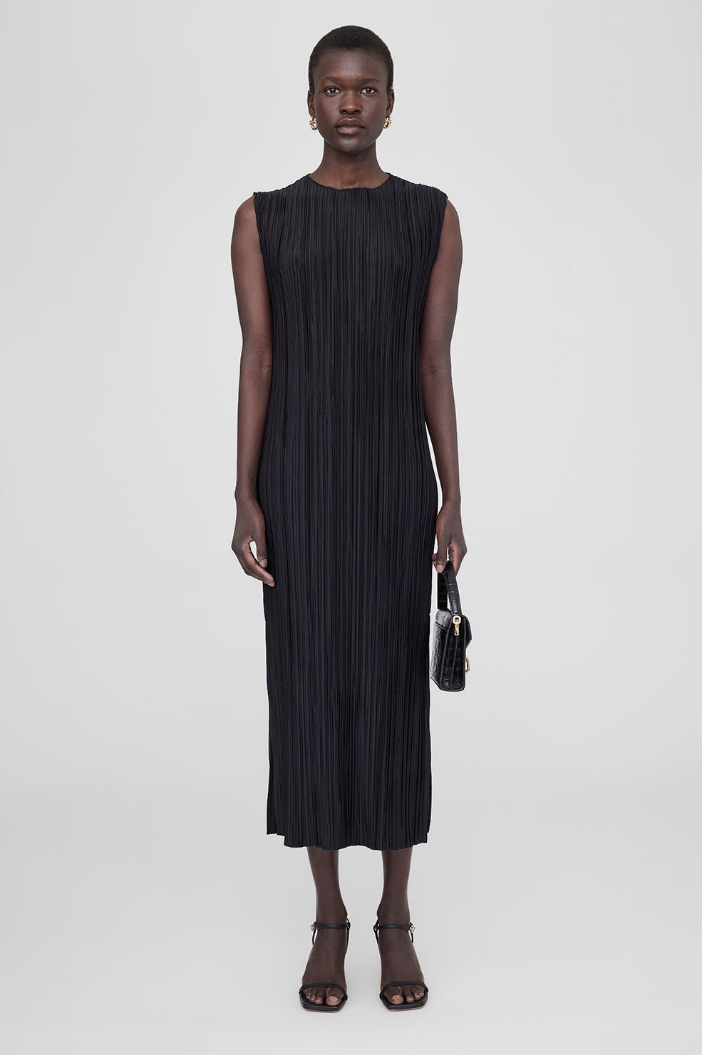 anine bing pleated dress ANINE BING Clementine Dress