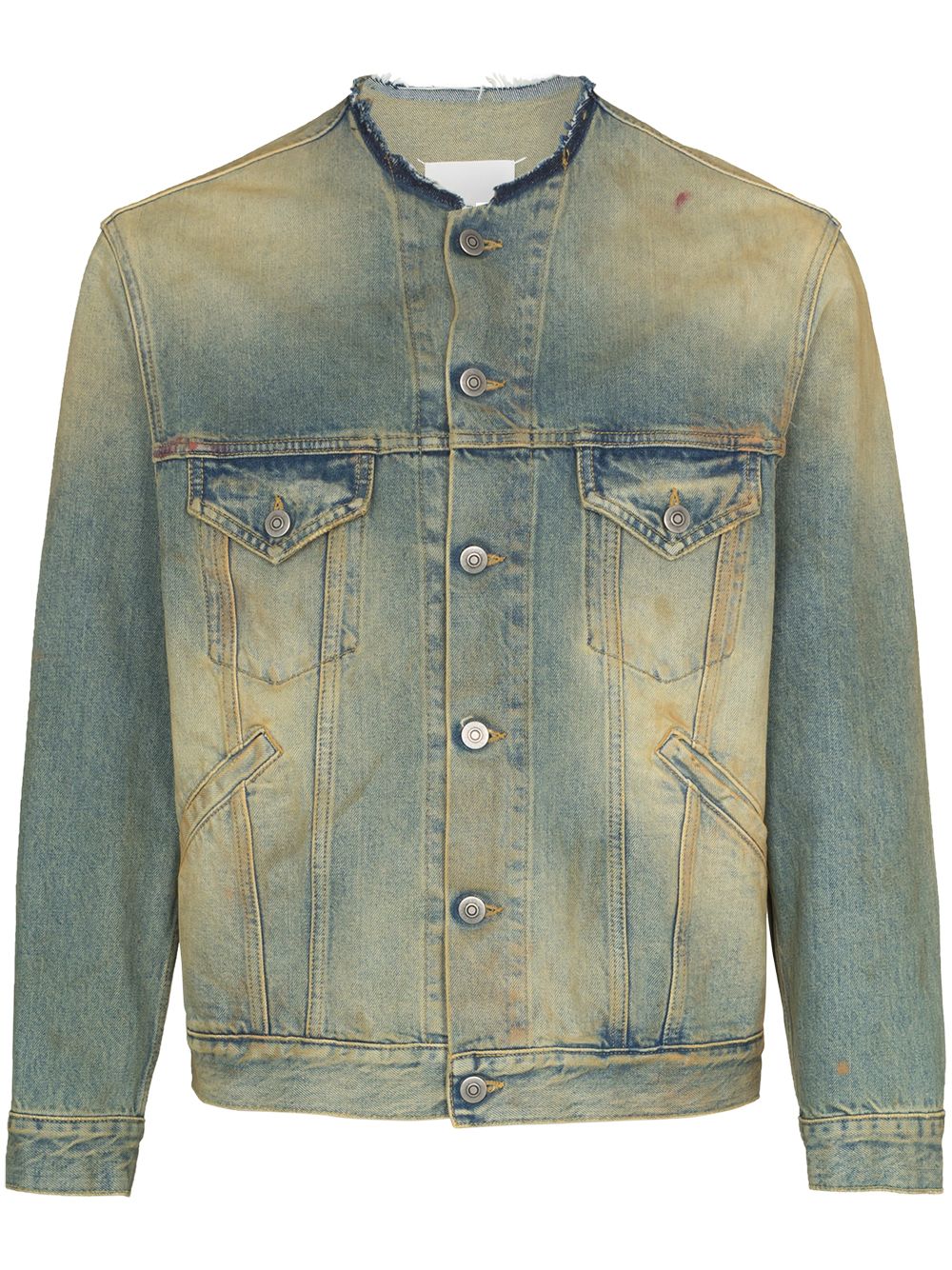 MAISON MARGIELA Maison Margiela Raw-Cut Collar Denim Jacket