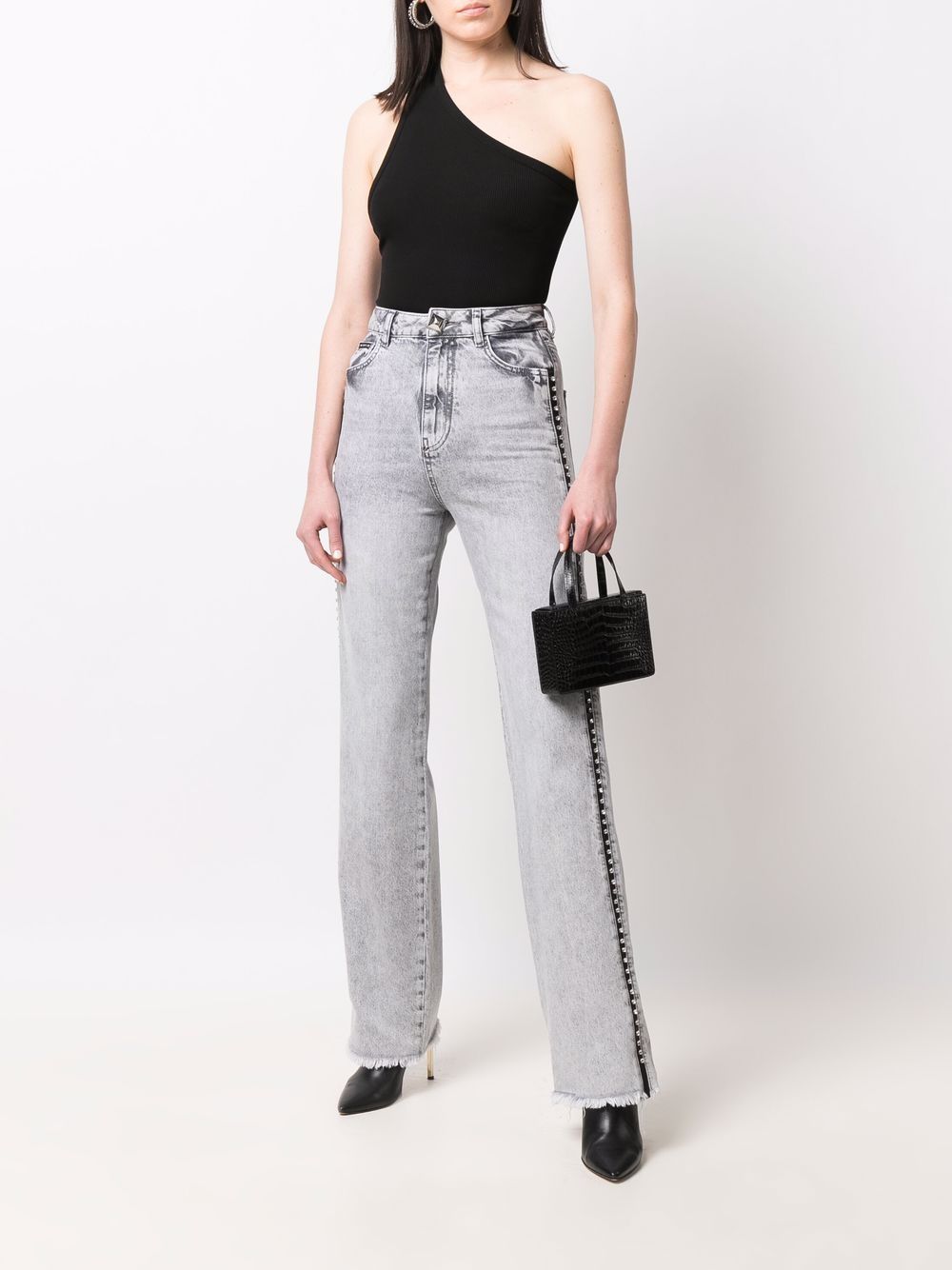 PHILIPP PLEIN Philipp Plein Crystal-Embellished Wide Leg Jeans