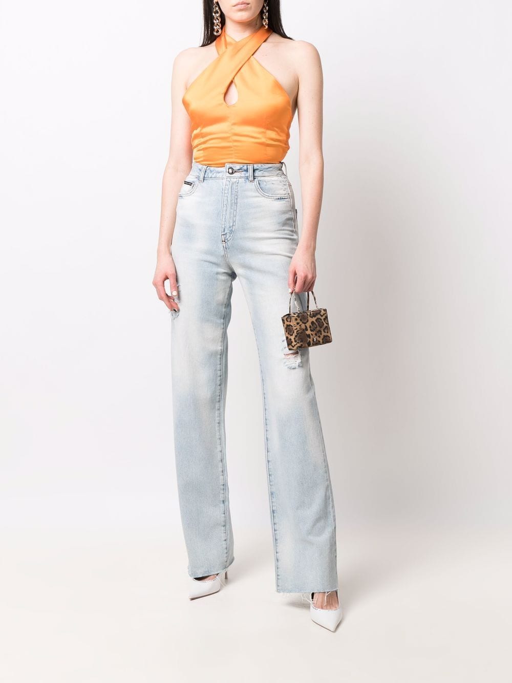 PHILIPP PLEIN Philipp Plein palazzo-cut high-waist jeans