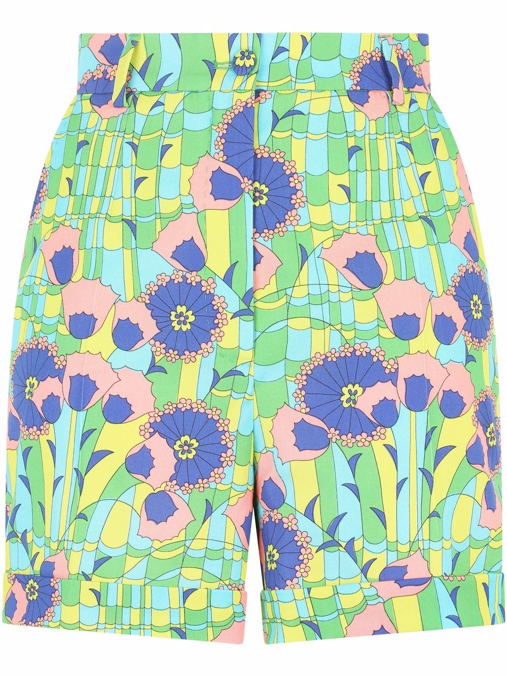 DOLCE & GABBANA Floral-Print High-Waisted Shorts