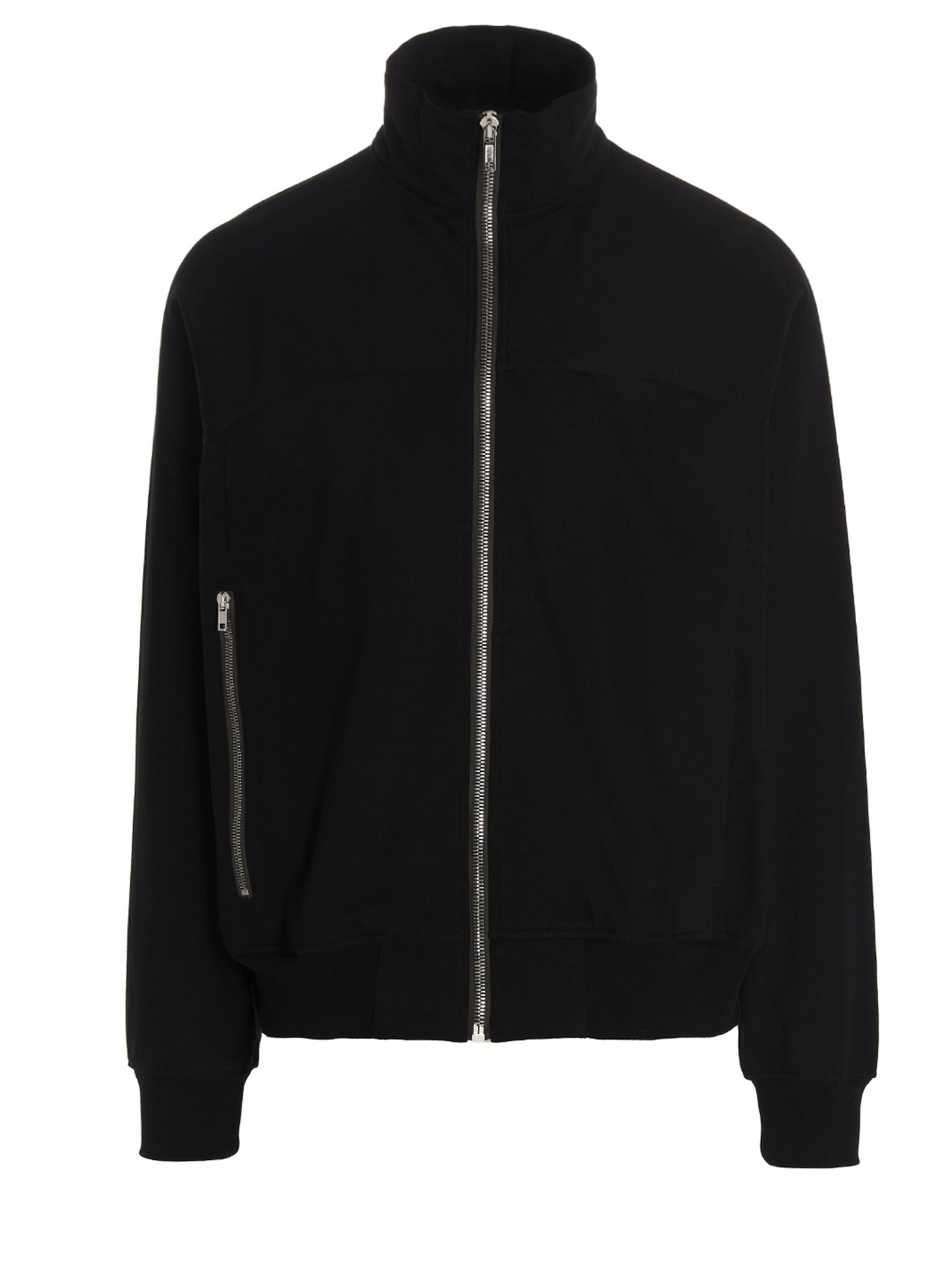 Rick Owens Zip Front Jogger Sweatshirt - Black | Editorialist