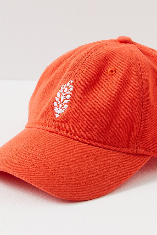 NWT FP Movement by Free People Orange and Olive Embroidered Logo Cap Run It Back Packable Cap | Free People main image 3