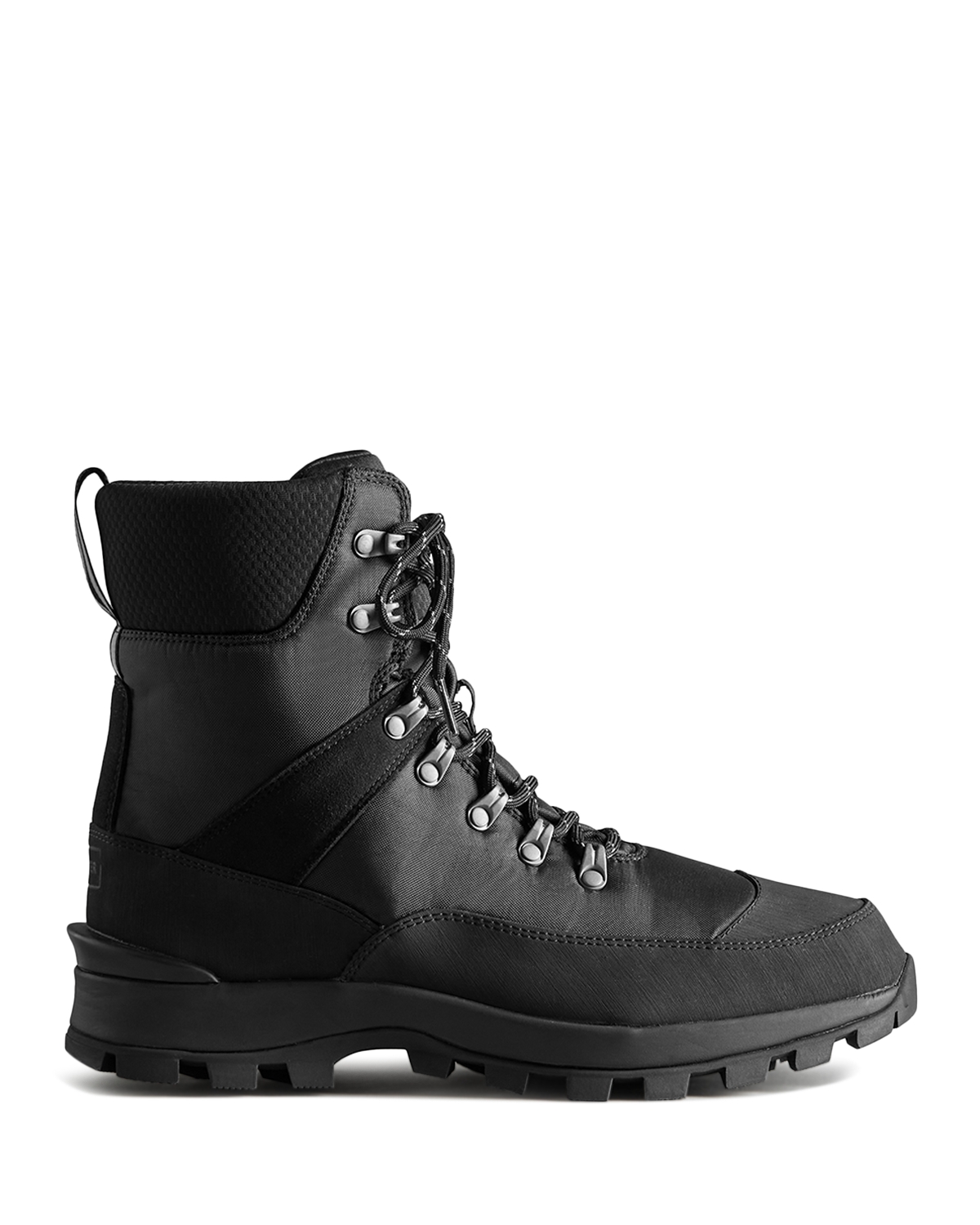 Hunter Men Black Commando Classic Lace Up Leather Boots Size 10 Made In Italy Men main image 4
