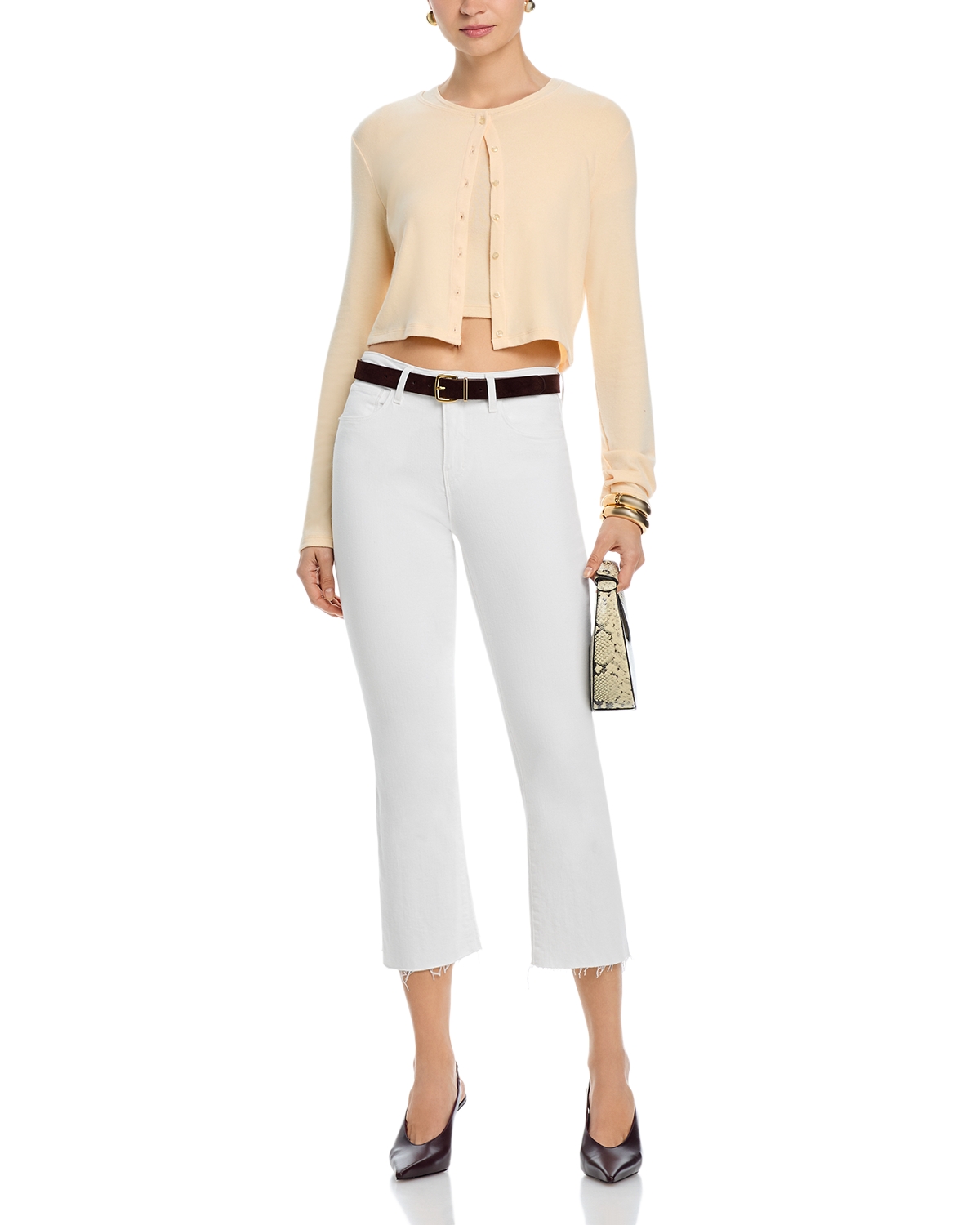 L'AGENCE L'AGENCE Kendra Mid-Rise Crop Flare Jeans