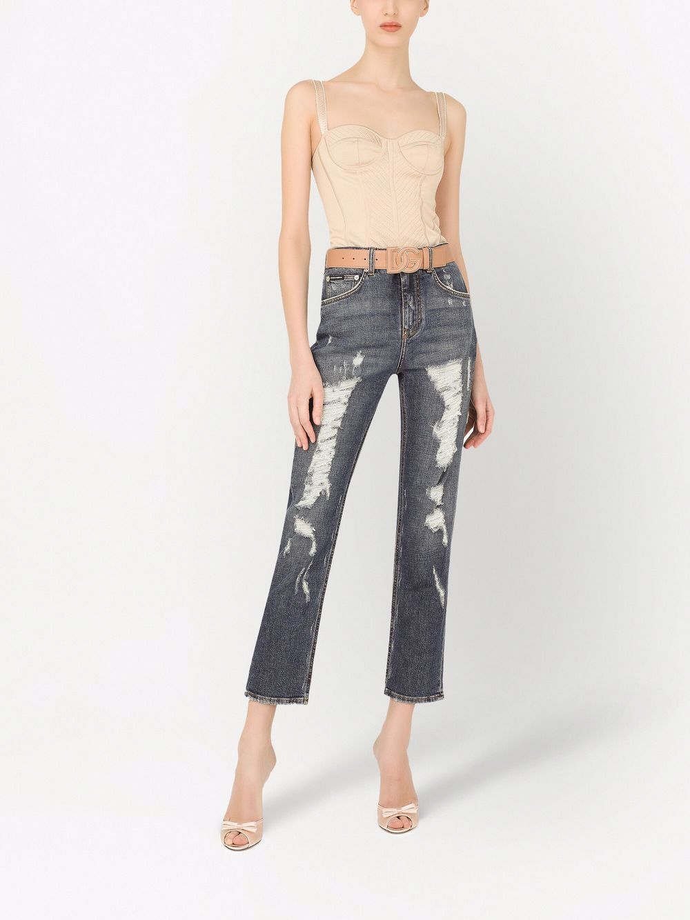 DOLCE & GABBANA Distressed Boyfriend Jeans