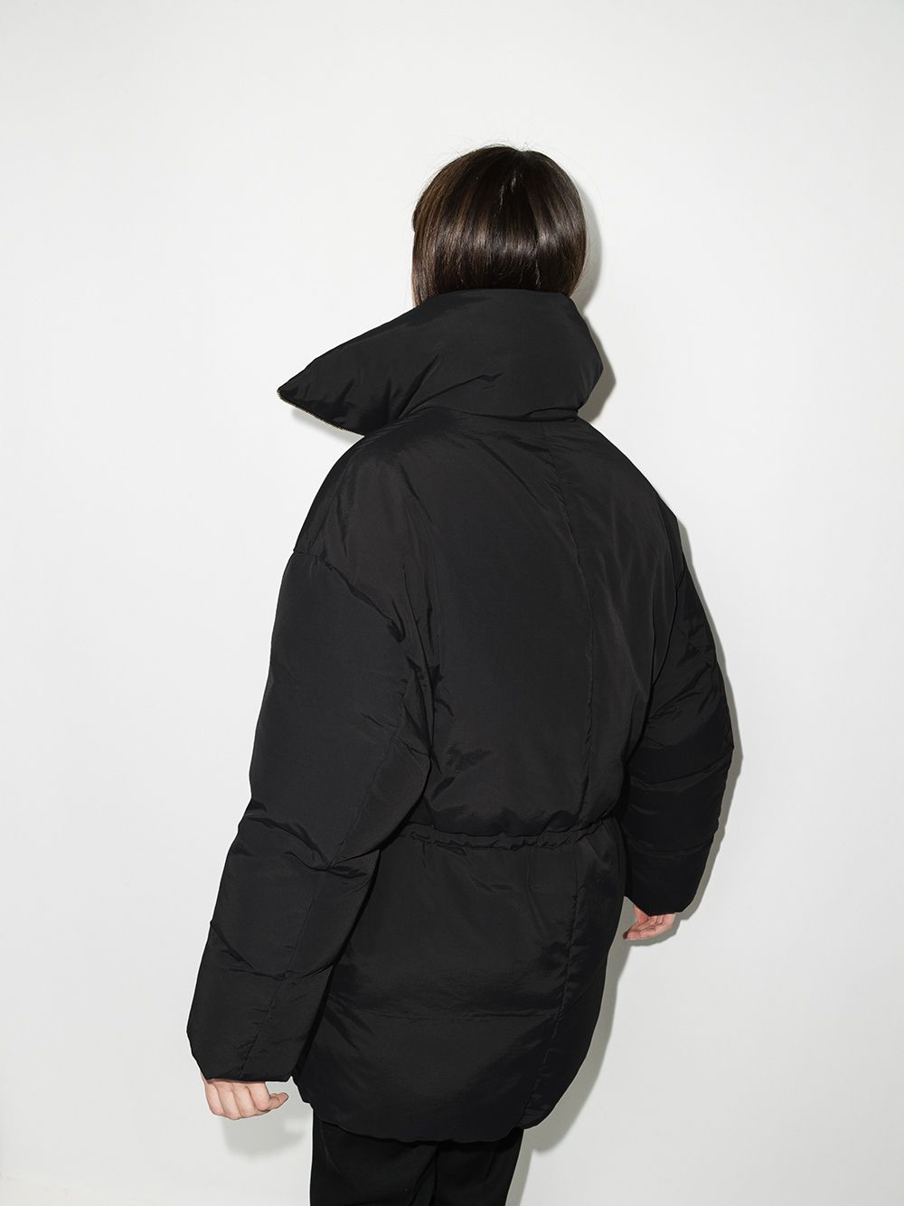 Toteme Drawstring-Waist Puffer Coat - Black | Editorialist