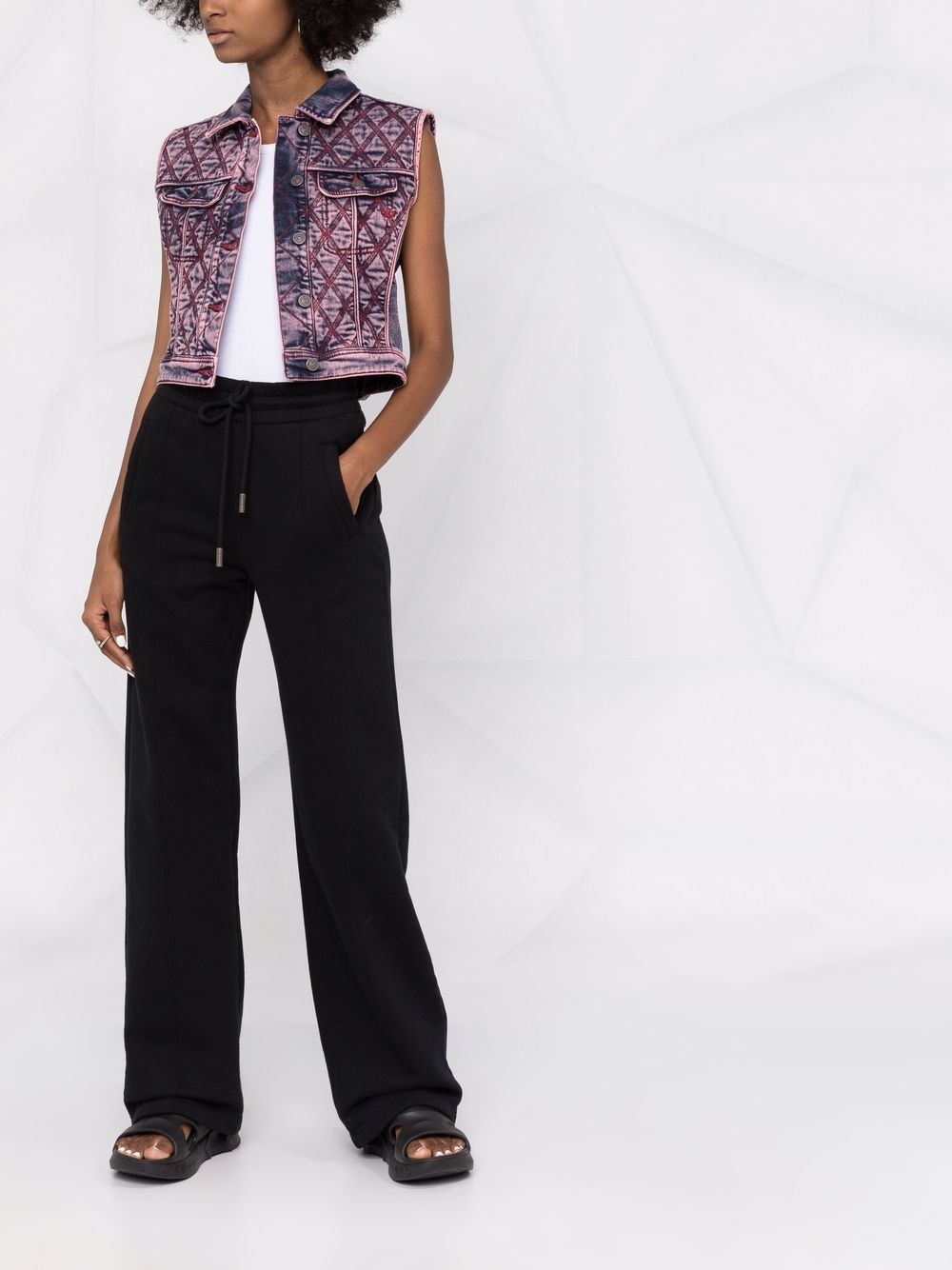 DIESEL® Cropped Vest with Contrast Stitching