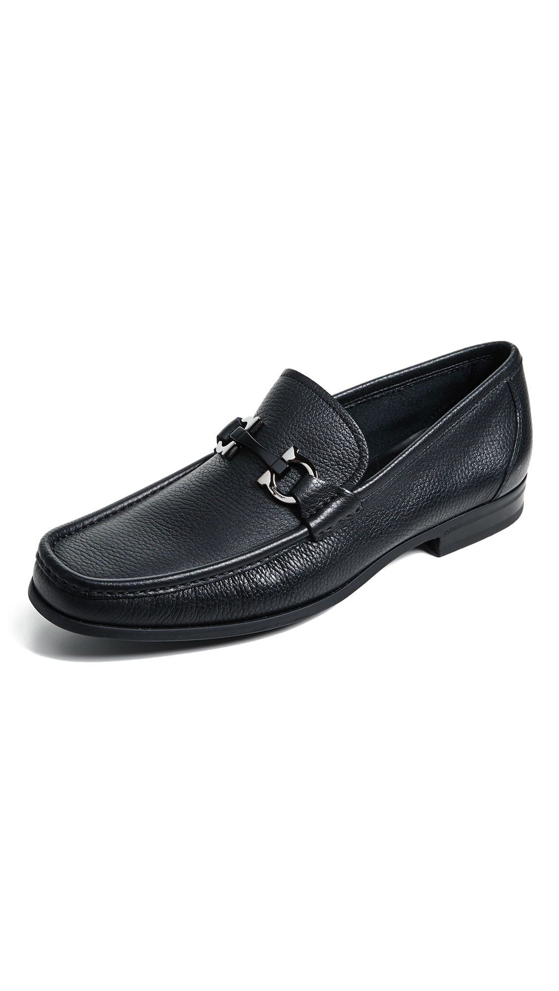 SALVATORE FERRAGAMO Double Gancini Bit Black leather  Slip On Loafers 9.0 FERRAGAMO Grandioso Bit Loafers | Shopbop main image 2