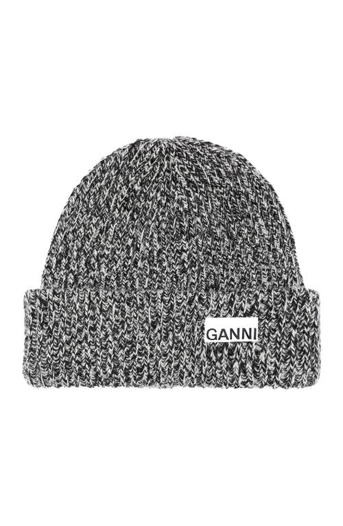 Ganni Fitted Wool Rib Knit Beanie In Egret NWT GANNI Fitted Wool Rib Knit Beanie | endource main image 4