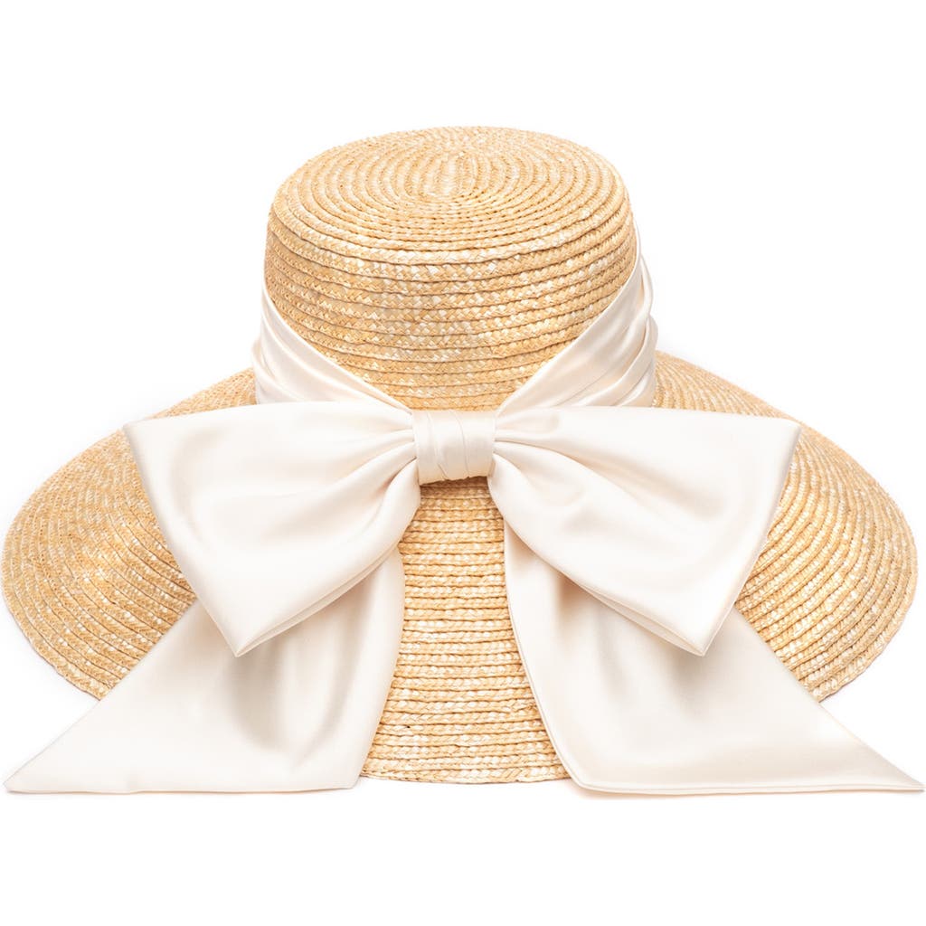 EUGENIA KIM Mirabel Bow Straw Hat