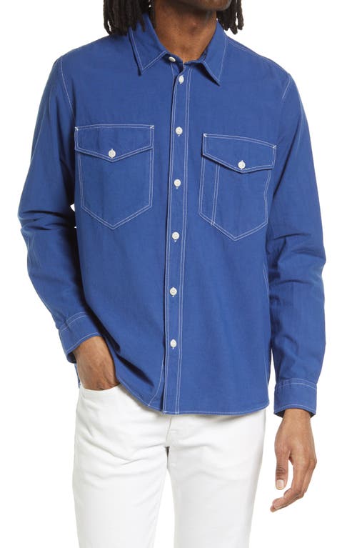 Buy Wood Wood Avenir Chambray Organic Cotton Shirt - Navy At 60% Off ...