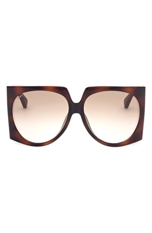 Max Mara 65mm Gradient Oversize Geometric Sunglasses 