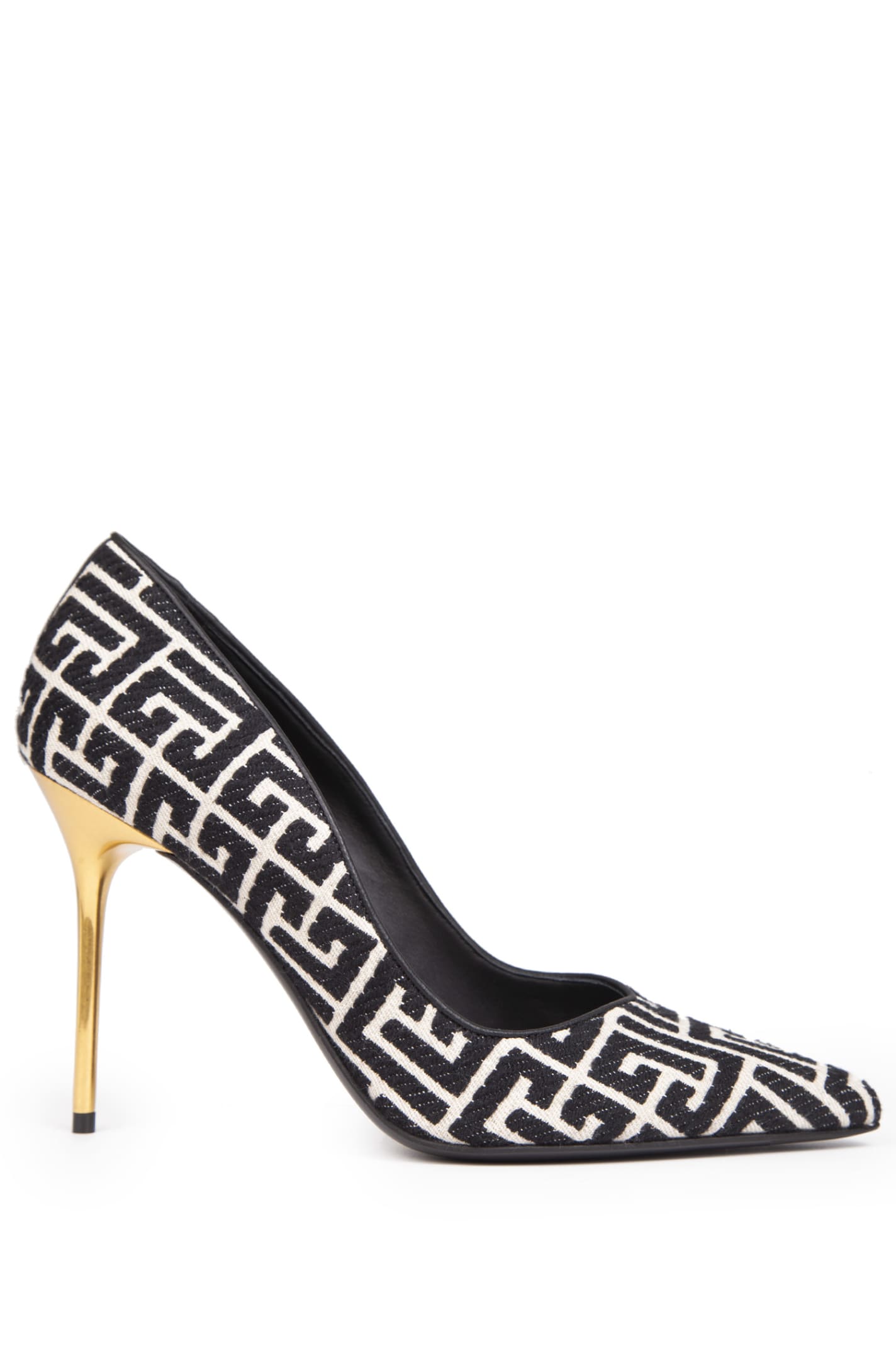 Balmain Ruby Decollété In Jacquard - Nero/avorio | Editorialist
