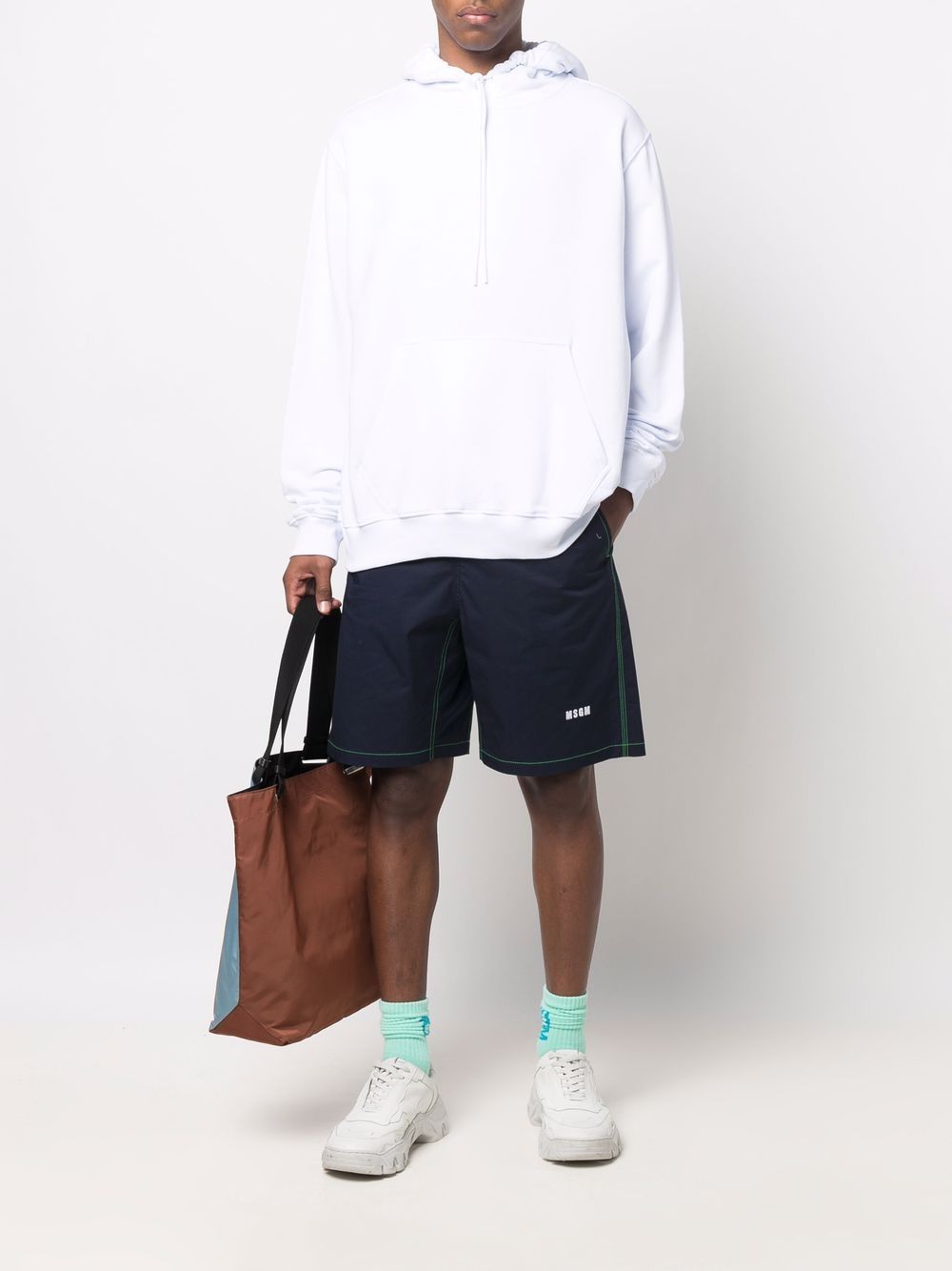 MSGM MSGM Logo-Embroidered Track Shorts