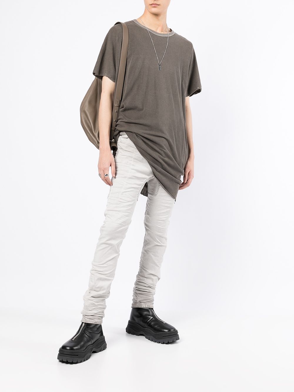 BORIS BIDJAN SABERI Stitch-Detail Skinny-Cut Jeans