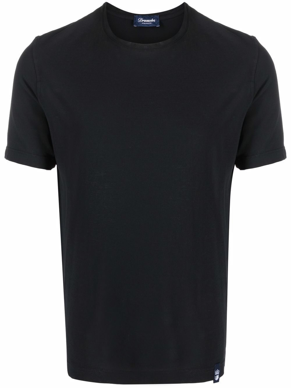 Drumohr Short Sleeves Round Neck T-Shirt In Blue - 7% Off